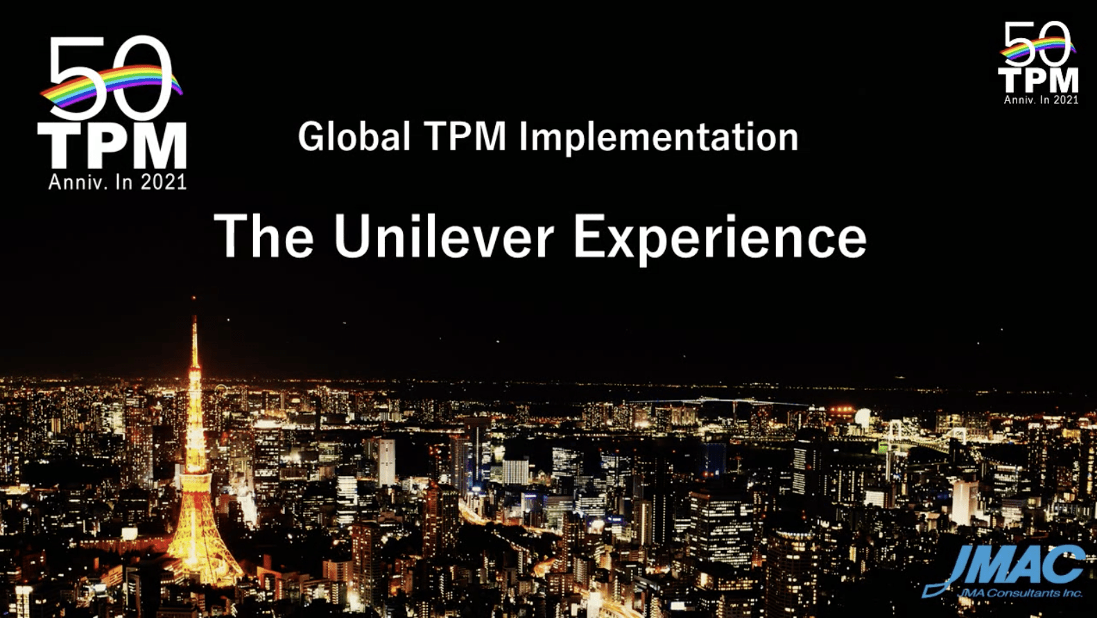 TPM 50 Anniversary Message Stephen Fletcher - JMAC EUROPE